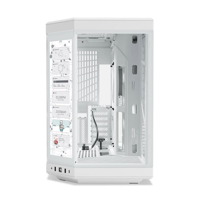 HYTE Y70 Touch Snow White TG Gaming Behuizing - Azoth Gaming
